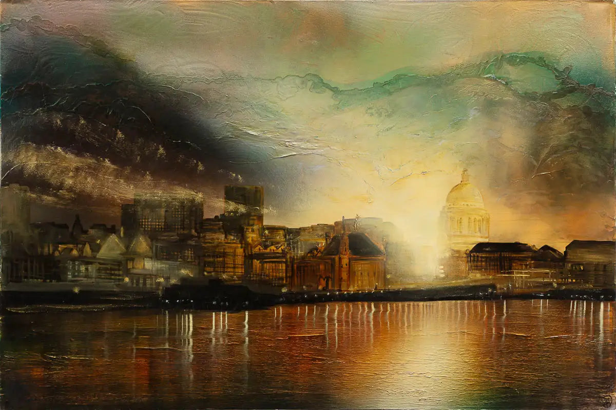 Golden St Paul's - Original by Robin Eckardt – Wyecliffe Original Art