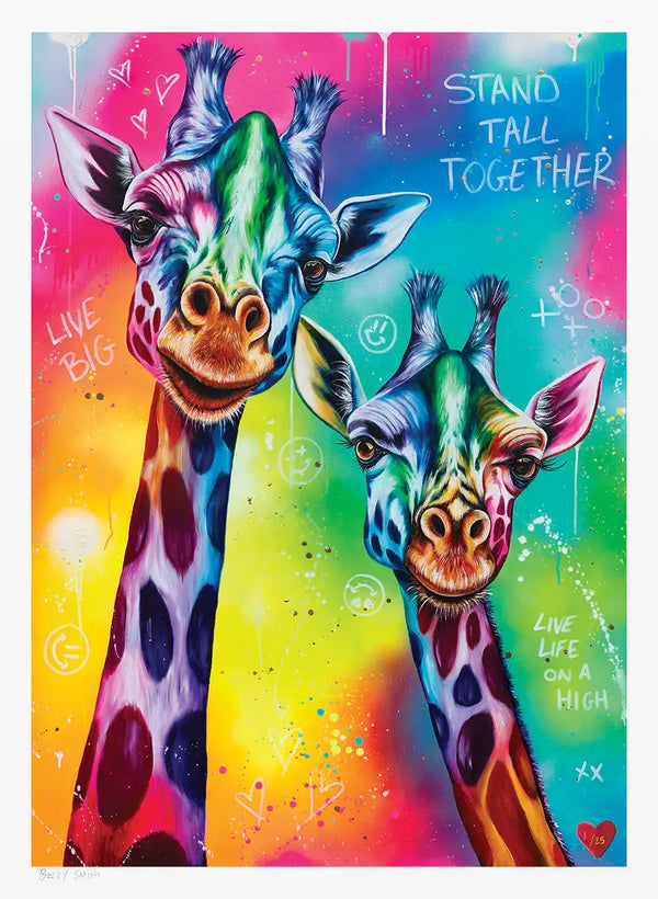 Stand Tall Together by Becky Smith | Artist Proof Paper Edition Giraffe ...