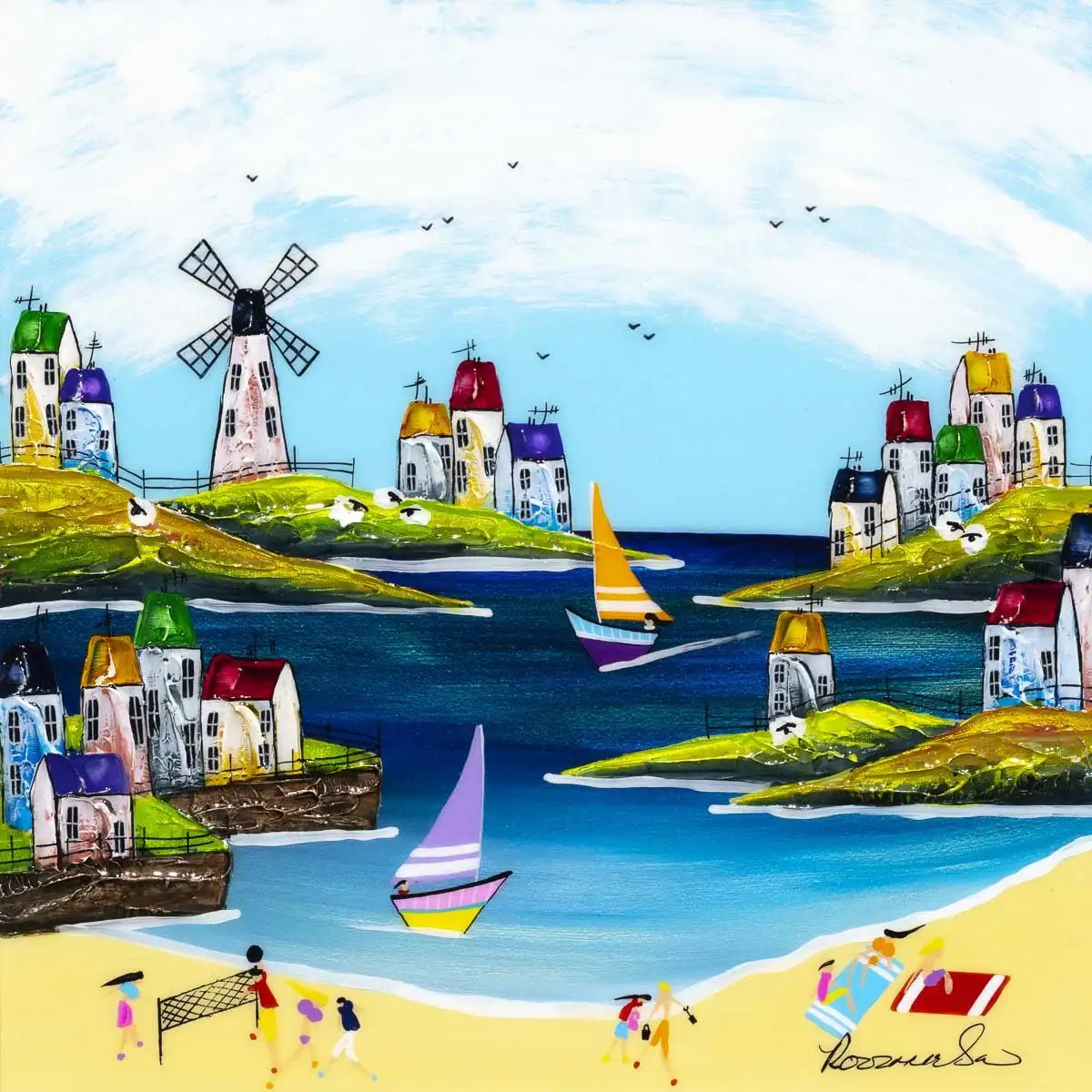 Windmill Cove I by Rozannel Bell – Wyecliffe Original Art